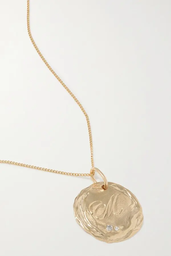 Pascale Monvoisin Initiale N°5 And Diamond Necklace - Gold