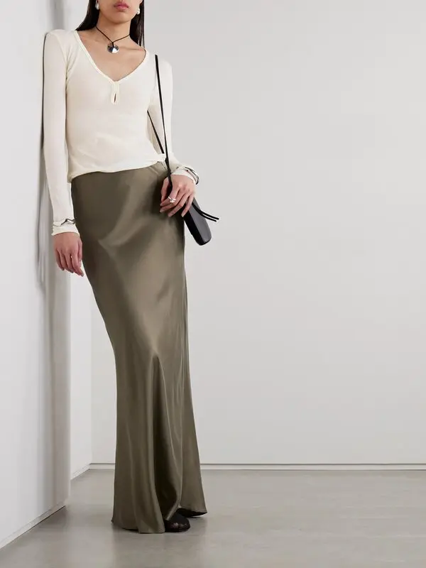 JAMES PERSE Ribbed Cotton And Cashmere-blend Top