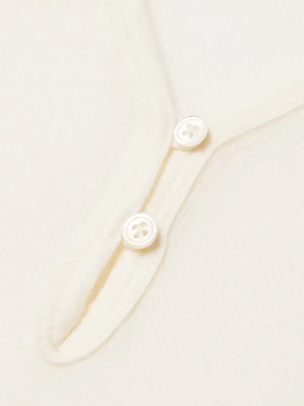 JAMES PERSE Ribbed Cotton And Cashmere-blend Top