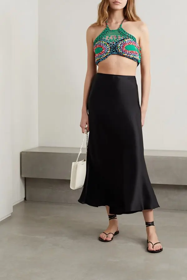 Etro Cropped Crocheted Halterneck Top