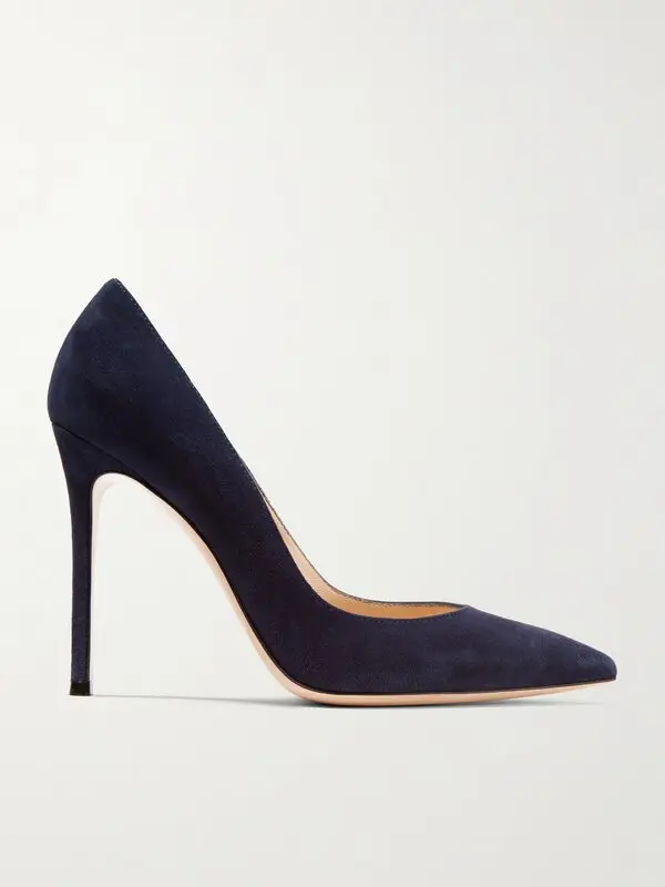 GIANVITO ROSSI 105 Suede Pumps - Blue
