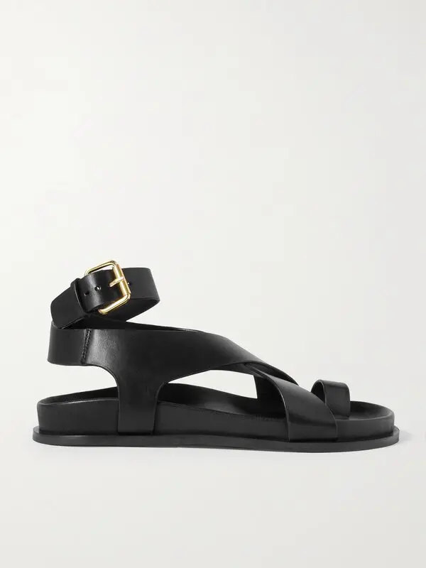 A.emery Jalen Leather Sandals - Black