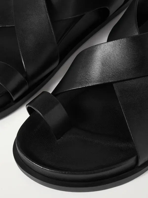 A.emery Jalen Leather Sandals - Black