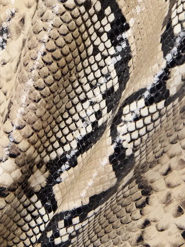 JIL SANDER Snake-effect Leather Shorts