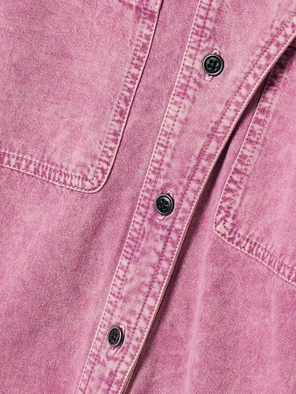 MARANT ETOILE Ilaya Paneled Denim Mini Dress - Pink