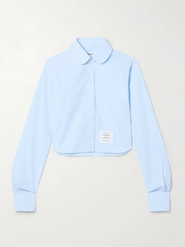 Thom Browne Cropped Cotton-poplin Shirt