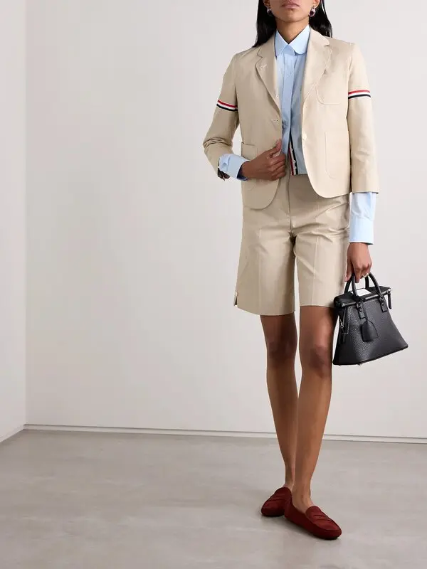 Thom Browne Cropped Cotton-poplin Shirt