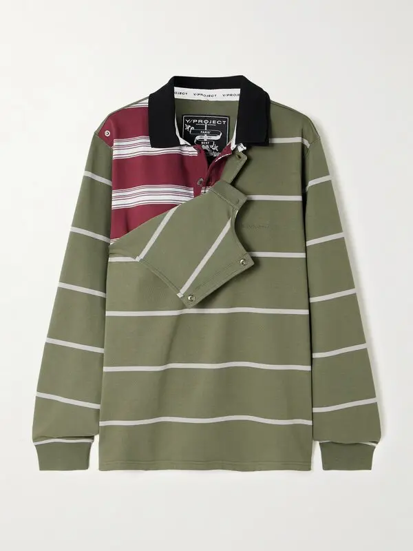 Y/project Layered Striped Cotton-jersey Top