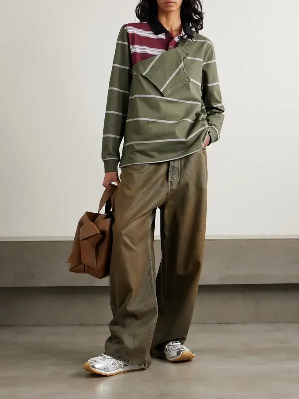 Y/project Layered Striped Cotton-jersey Top