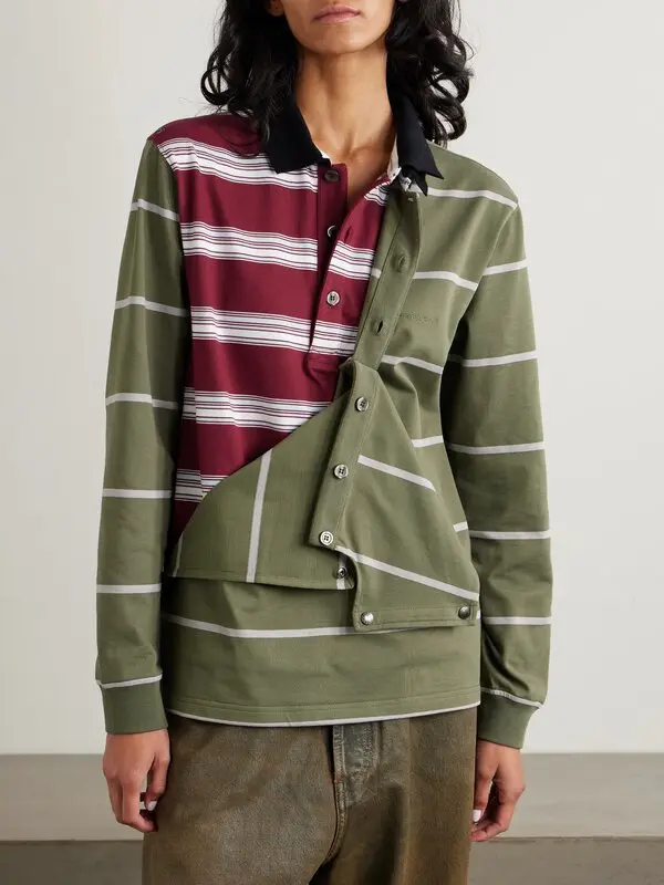 Y/project Layered Striped Cotton-jersey Top