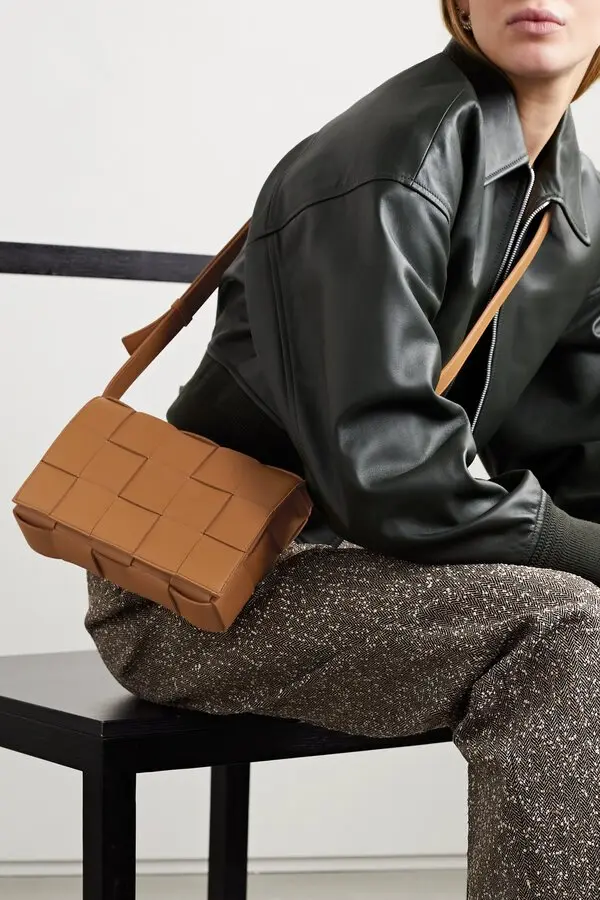 Bottega Veneta Cassette Medium Intrecciato Shoulder Bag
