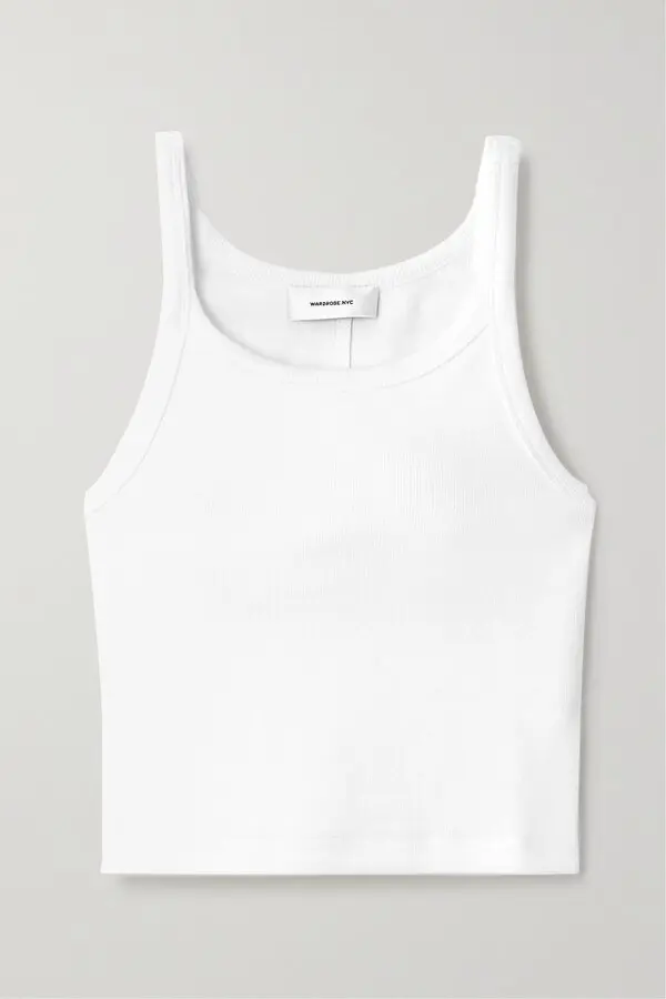Wardrobe.NYC Hailey Bieber Cropped Ribbed Tank