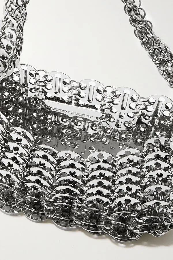 Rabanne 1969 Moon Chainmail Shoulder Bag - Silver