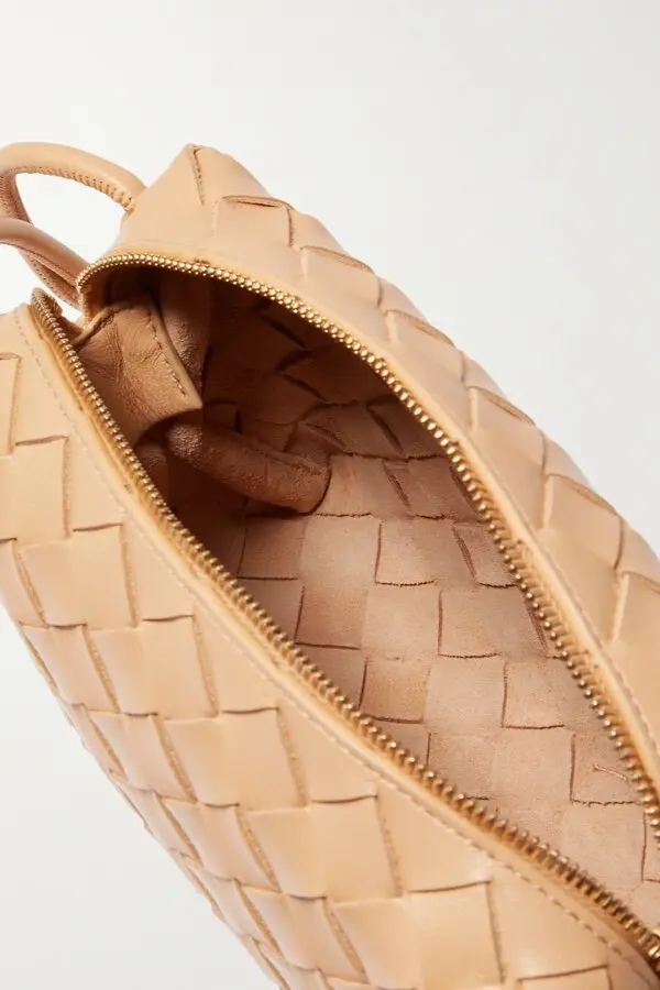 Bottega Veneta Loop Mini Intrecciato Leather Shoulder Bag - Neutrals