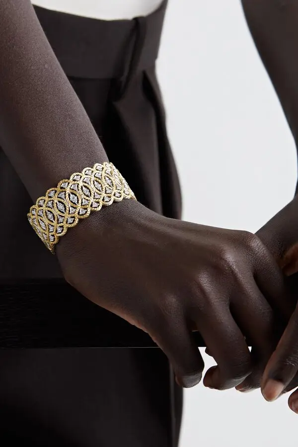 Buccellati Toilée 18-karat And Diamond Cuff
