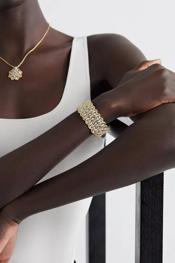 Buccellati Toilée 18-karat And Diamond Cuff