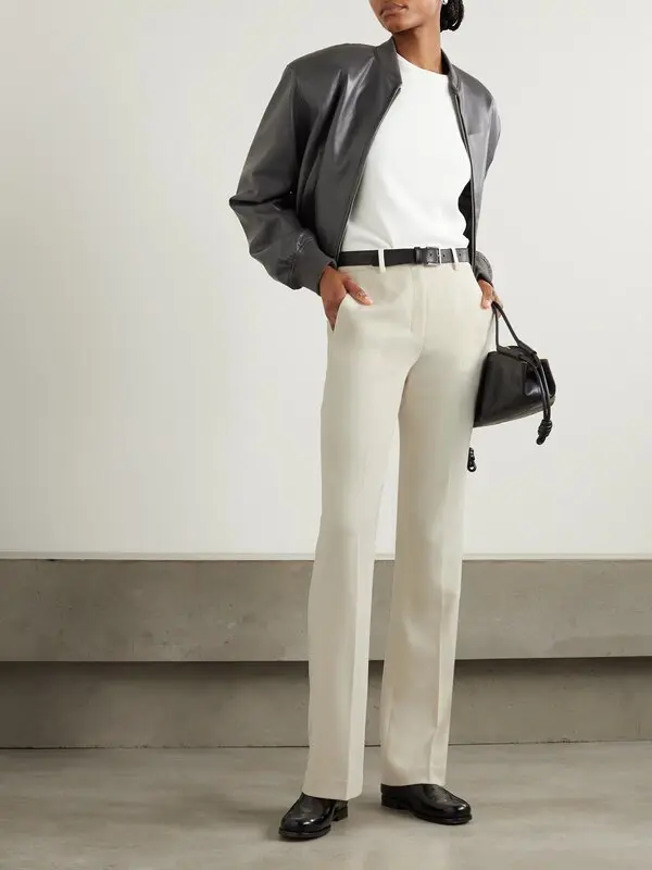 Theory Net Sustain Crepe Straight-leg Trousers
