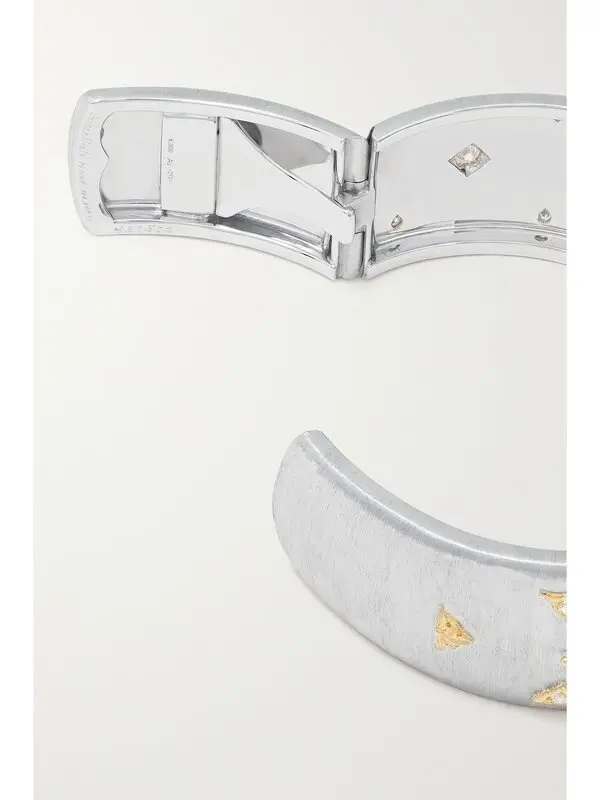Buccellati 18-karat White And Yellow Gold Diamond Cuff
