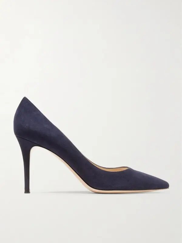 GIANVITO ROSSI 85 Suede Pumps - Blue