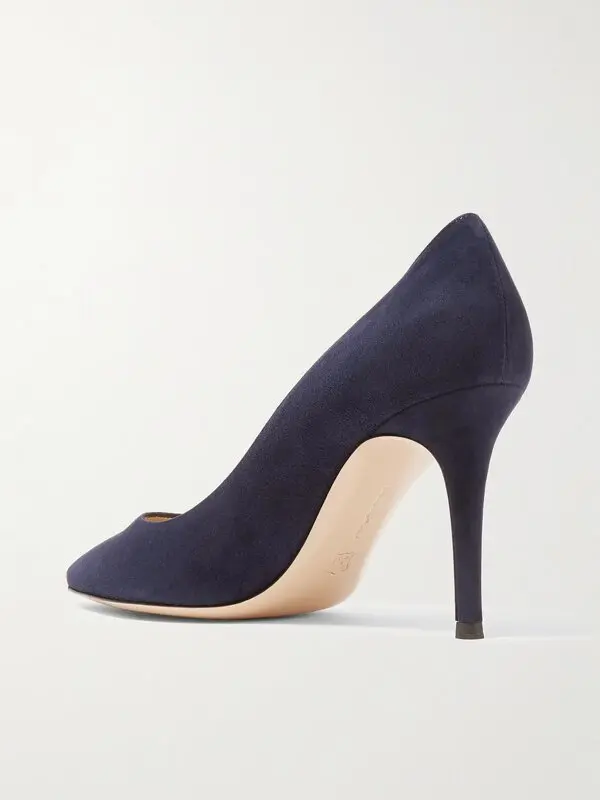 GIANVITO ROSSI 85 Suede Pumps - Blue