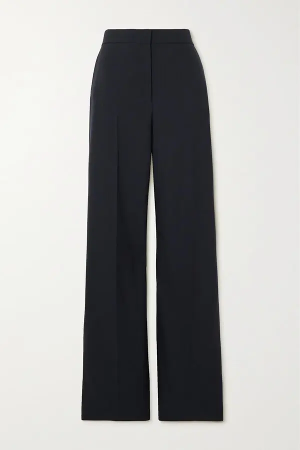 THE ROW Delton Pleated Straight-leg Wool Pants