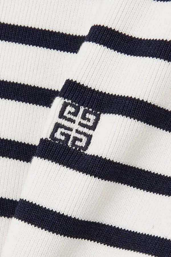 Givenchy Button-embellished Striped Cotton Sweater