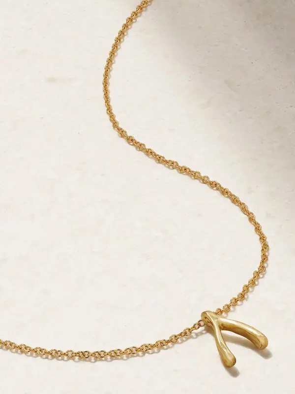 JENNIFER MEYER Mini Wishbone 18-karat Necklace - Gold