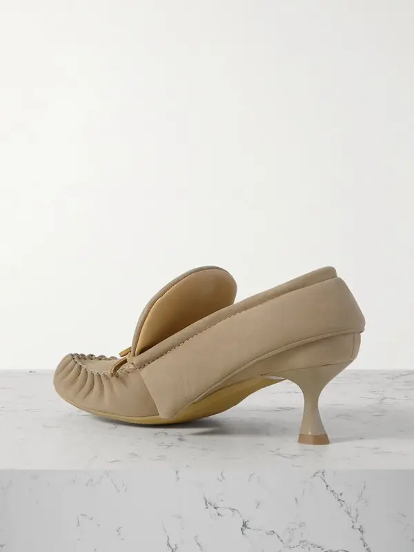 JW Anderson Leather-trimmed Suede Pumps
