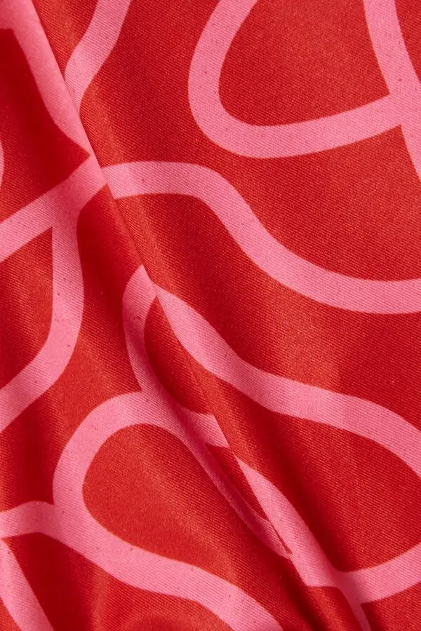 Agua Bendita Coral Printed Recycled Bikini Bottoms