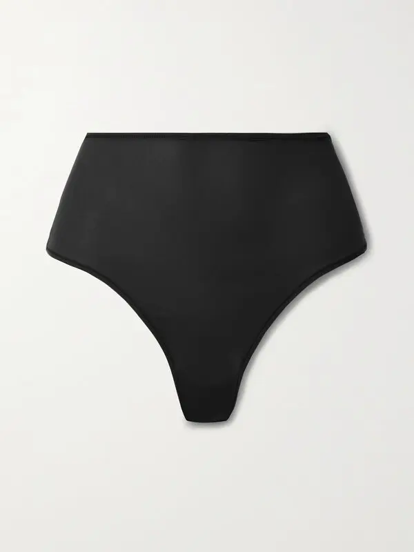 SKIMS Fits Everybody High Waisted Thong - Black