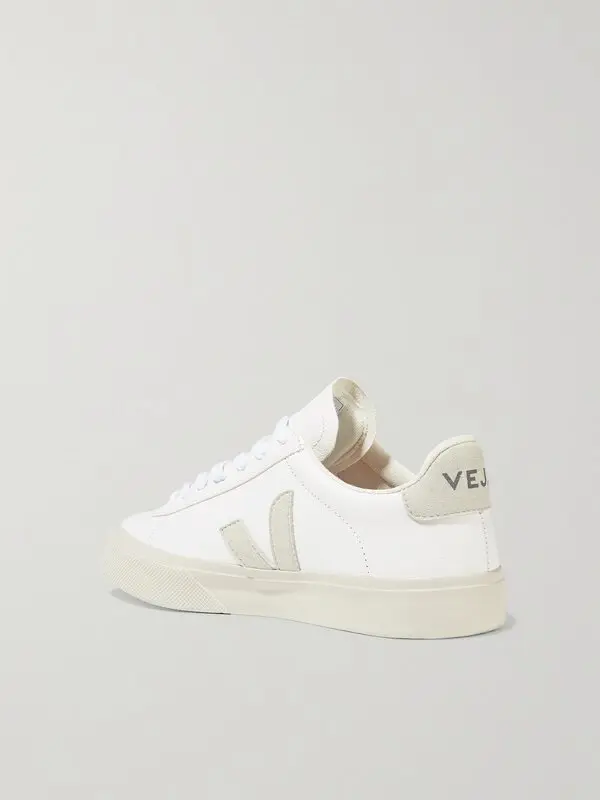 VEJA Net Sustain Campo Leather And Suede Sneakers - White