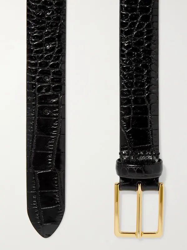 Anderson's Croc-effect Leather Belt