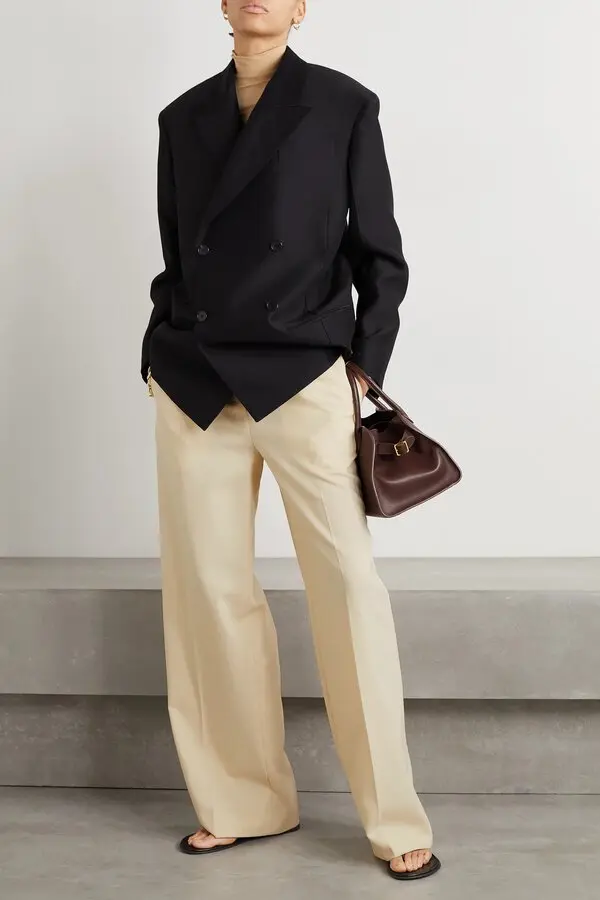 THE ROW Gordon Wool Wide-leg Pants