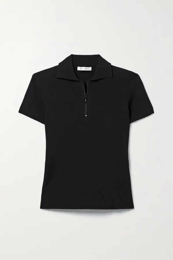 THE ROW Cauro Knitted Polo Top