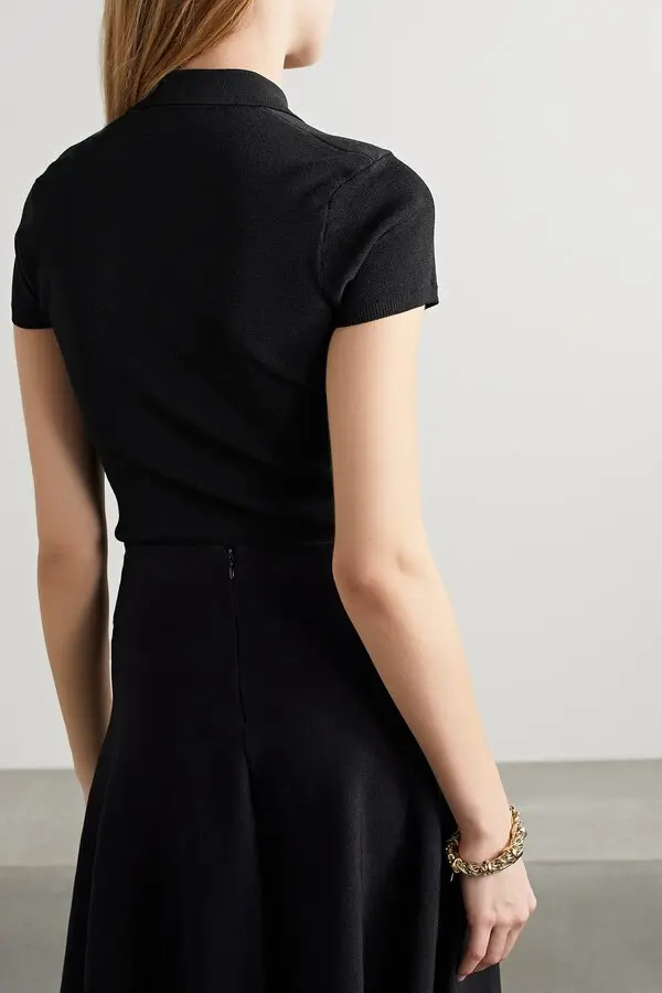 THE ROW Cauro Knitted Polo Top