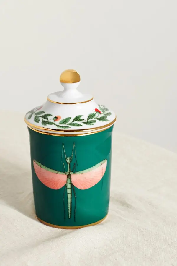 La DoubleJ Gold-plated Porcelain Mug - Green