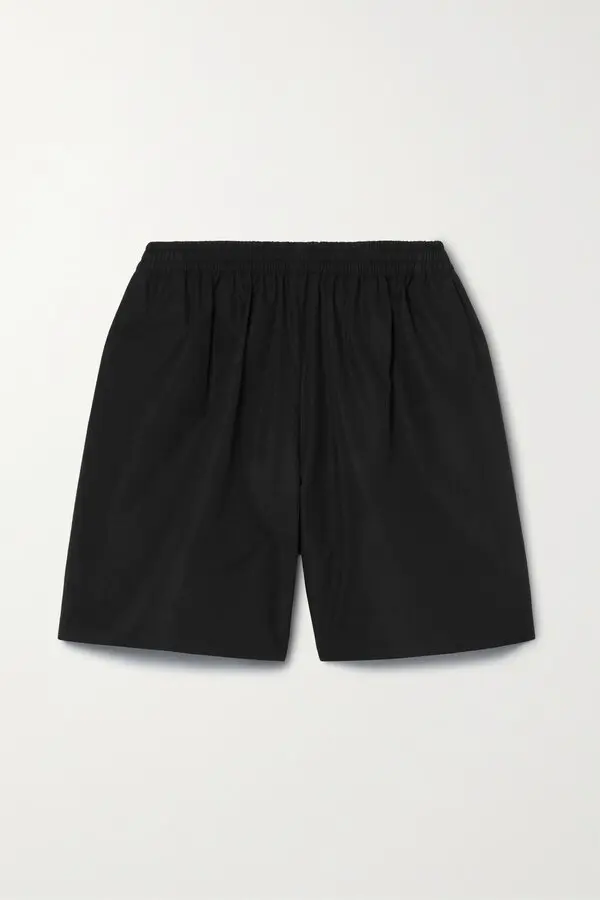 THE ROW Gunther Cotton-blend Shorts - Black