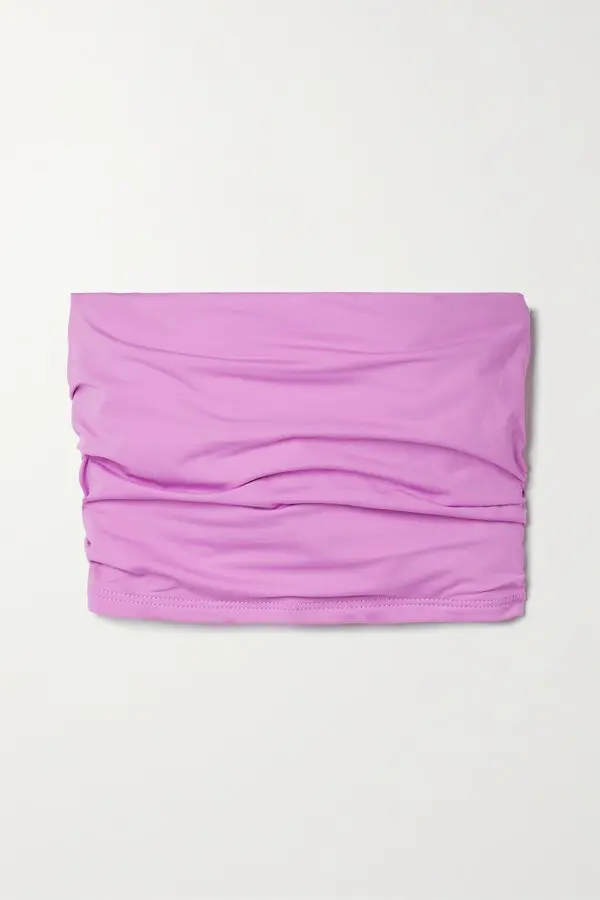Bondi Born Raina Gathered Bandeau Bikini Top - Pink