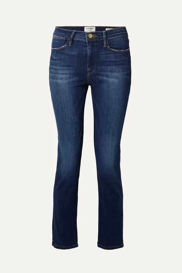 FRAME Le High Cropped Straight-leg Jeans