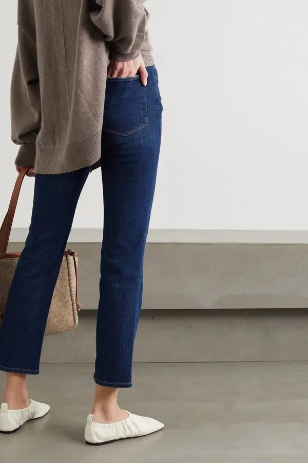 FRAME Le High Cropped Straight-leg Jeans