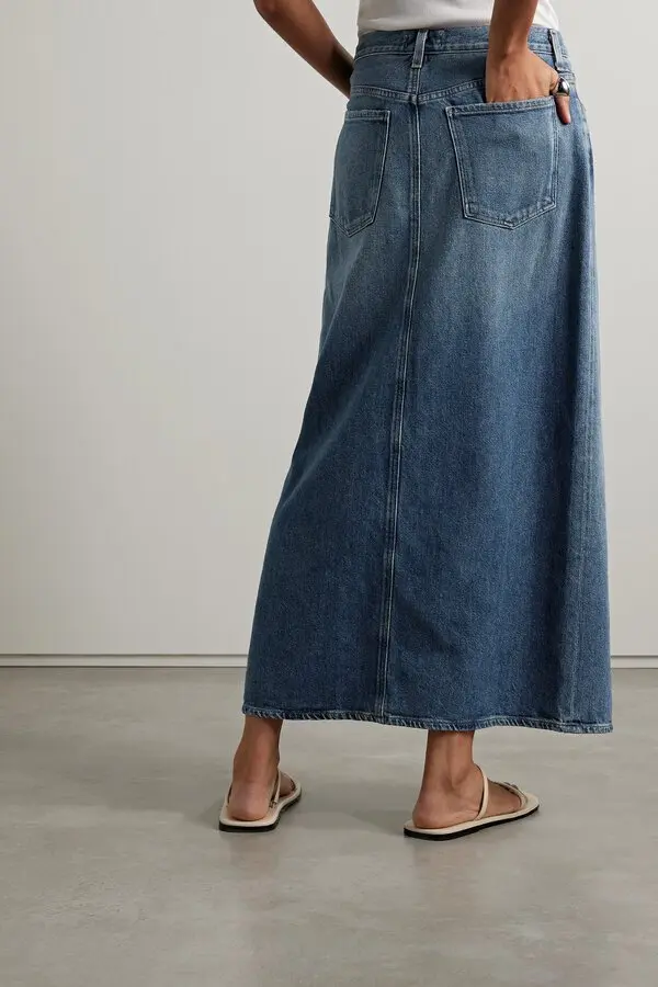 AGOLDE Leif Denim Midi Skirt