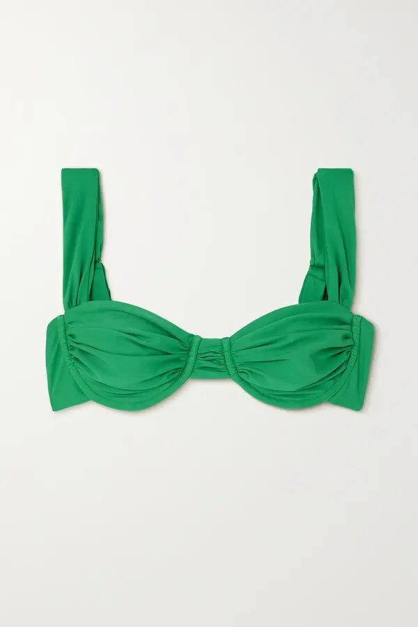 Faithfull The Brand Net Sustain Sol Bikini Top - Green