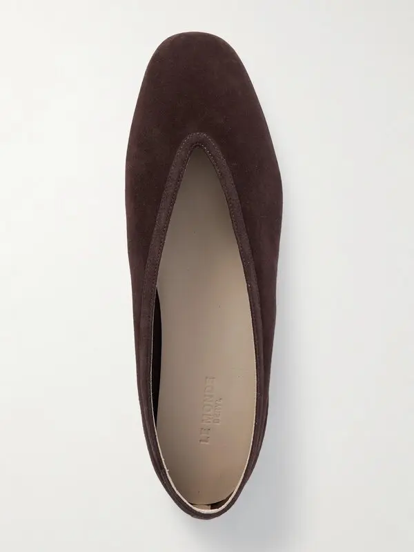 Le Monde Beryl Luna Suede Ballet Flats - Brown