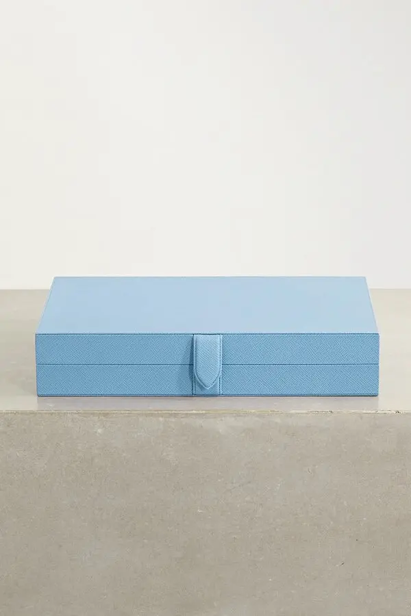 Smythson Panama Textured-leather Backgammon Set
