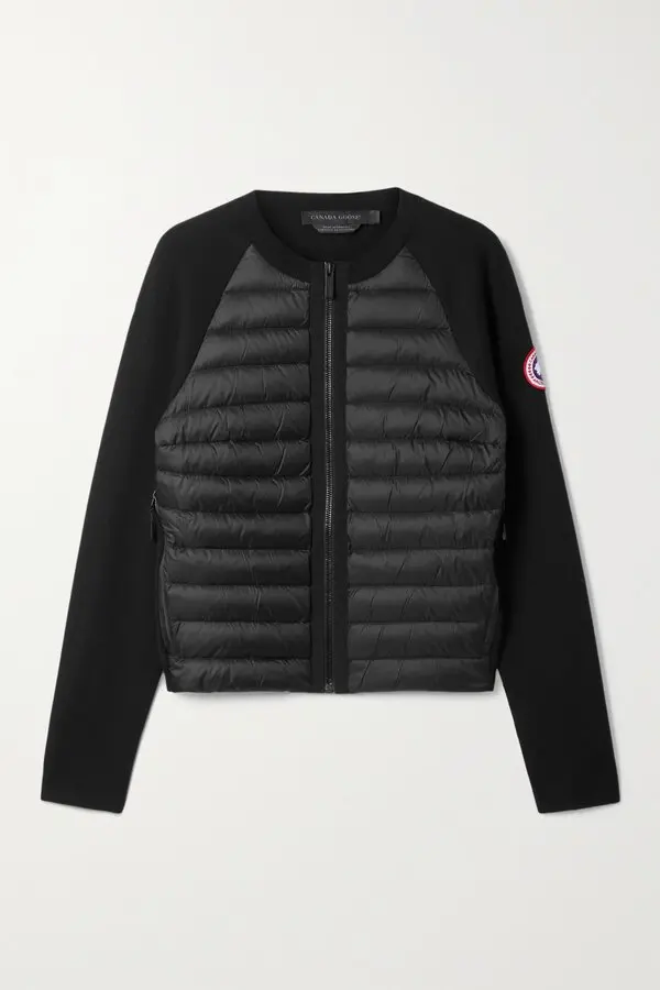 Canada Goose Hybridge Paneled Wool And Quilted Shell Down Jacket