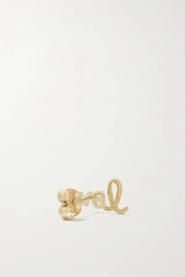 SYDNEY EVAN Tiny Pure Love 14-karat Stud Earrings
