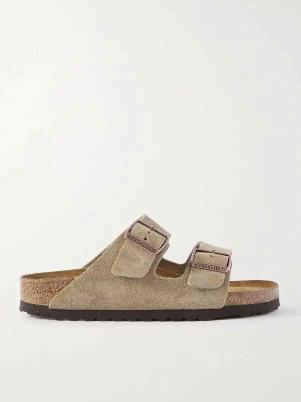 BIRKENSTOCK Arizona Suede Sandals - Brown