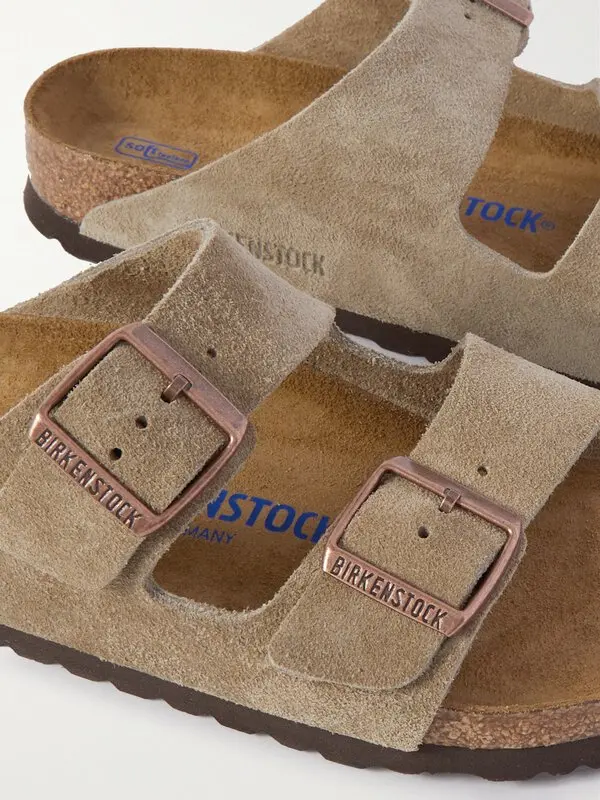 BIRKENSTOCK Arizona Suede Sandals - Brown