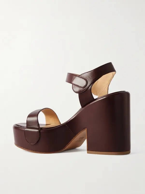 Gabriela Hearst Iris Leather Platform Sandals