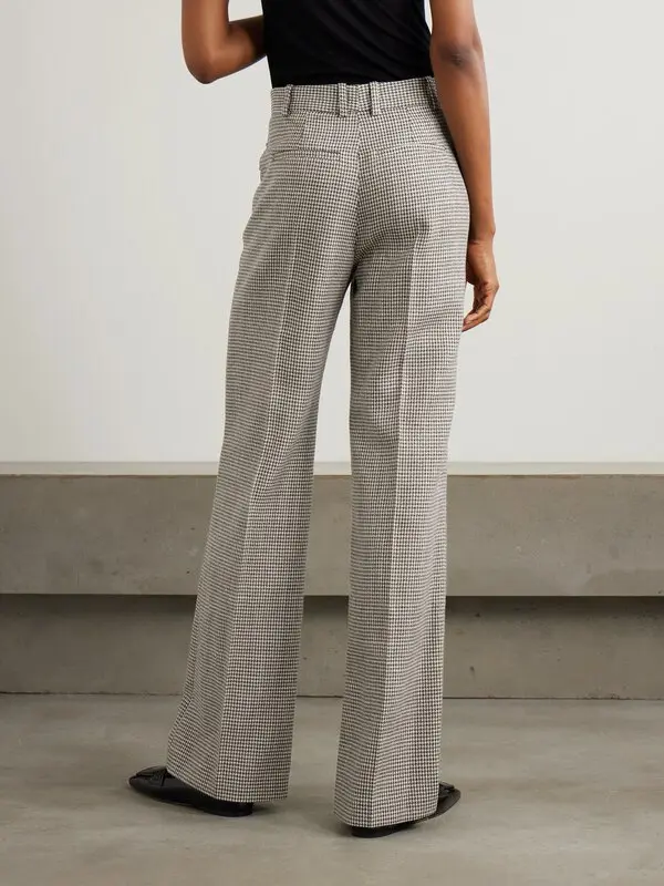 JOSEPH Laumiere Houndstooth Wool-blend Pants